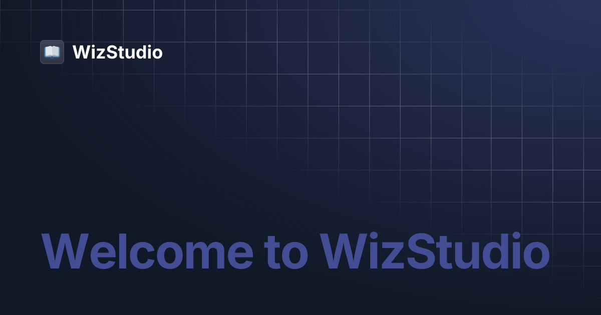Welcome to WizStudio | WizStudio